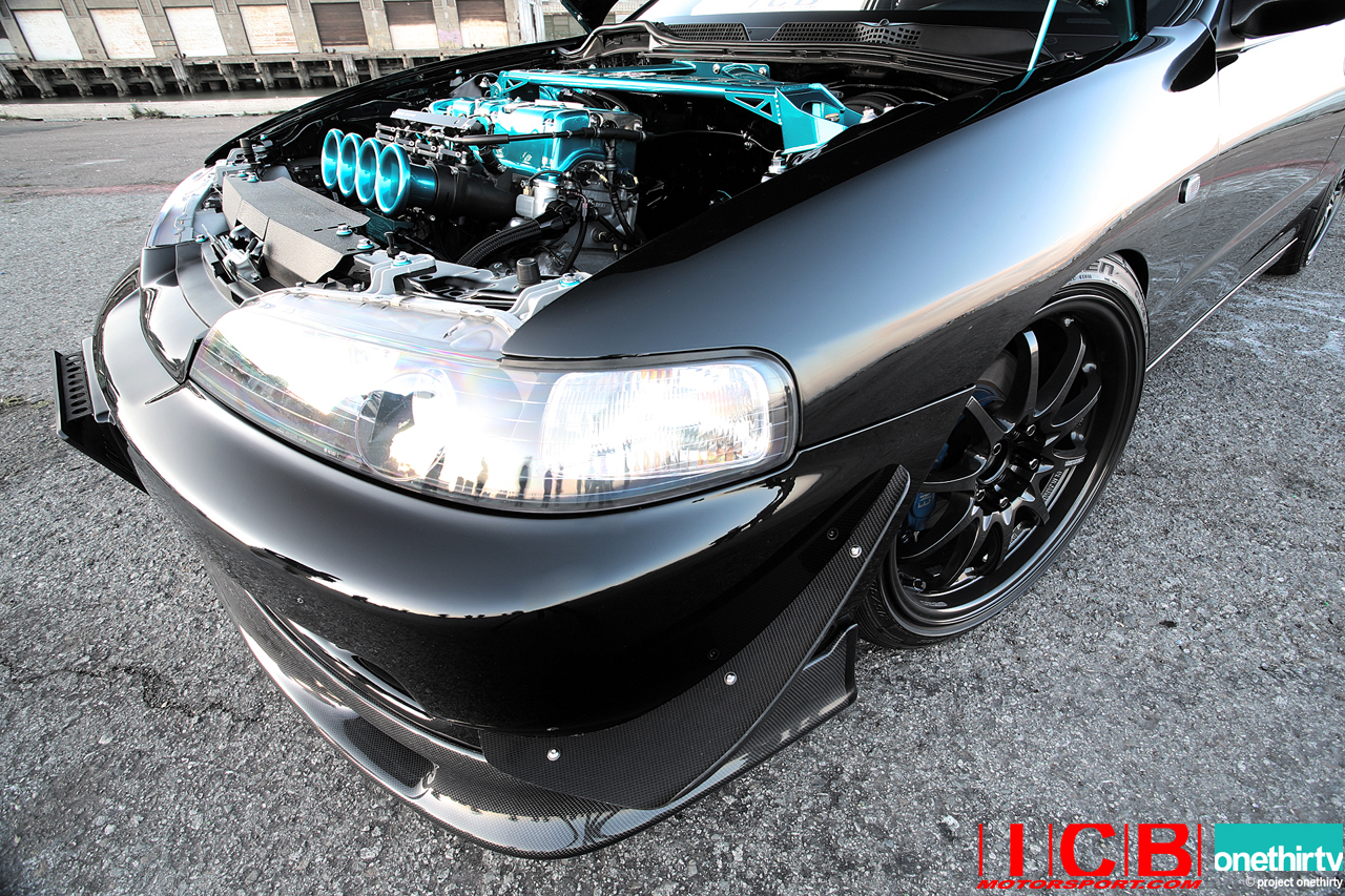 JDM First Molding Medium Carbon Fiber Canards Integra DC2 w/ JDM Front ...