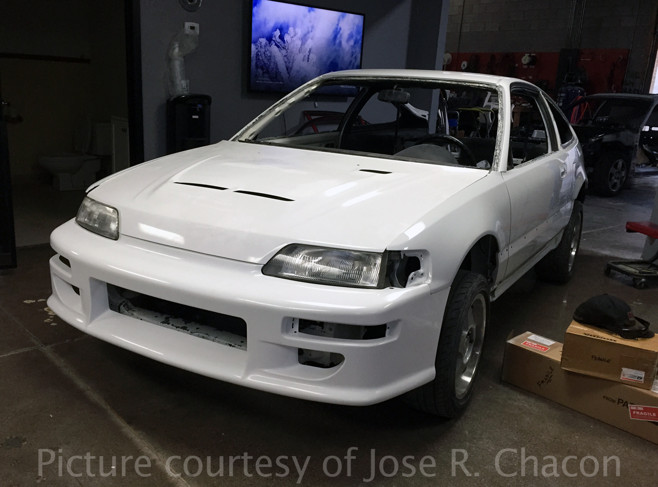 Feels Honda TwinCam FRP Aero Hood CRX EF8 Civic EF9 SiR With JDM Front ...