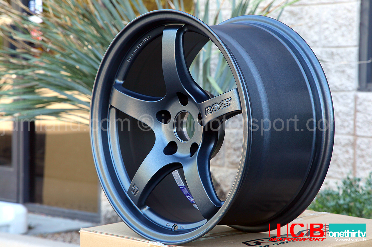 Rays Gram Lights 57CR 18X9.5 5X120 +38 Offset Gun Blue Concave Face FK8 CTR