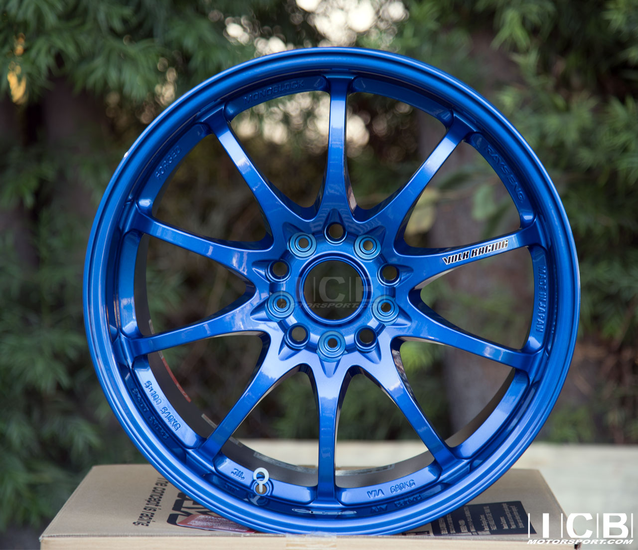 Rays Volk Racing CE28N Bronze Hyper Blue Formula Silver Wheels 18X9.5 ...