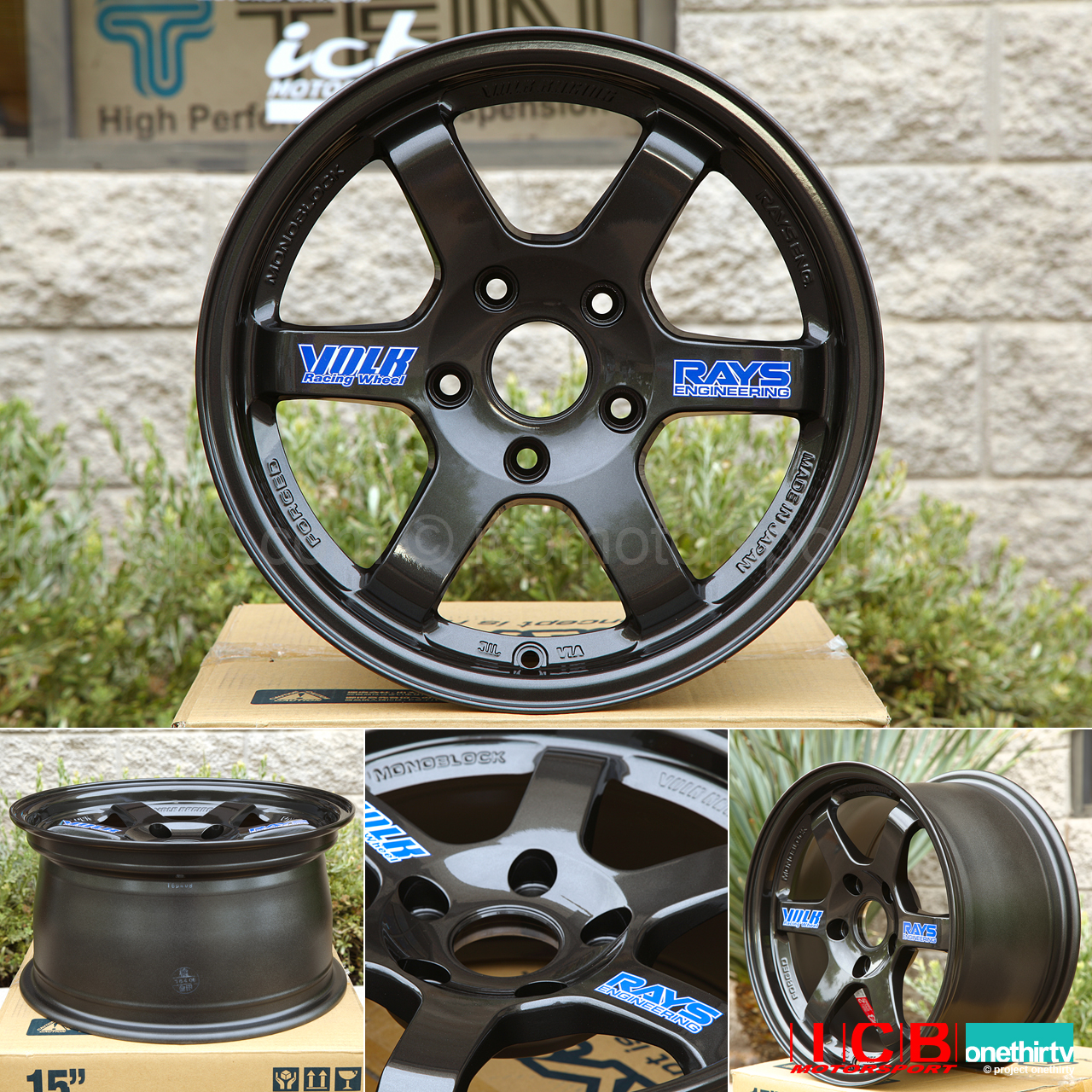 Rays Volk Racing TE37 Wheels 15X8 5X114.3 +35 Offset Diamond Black