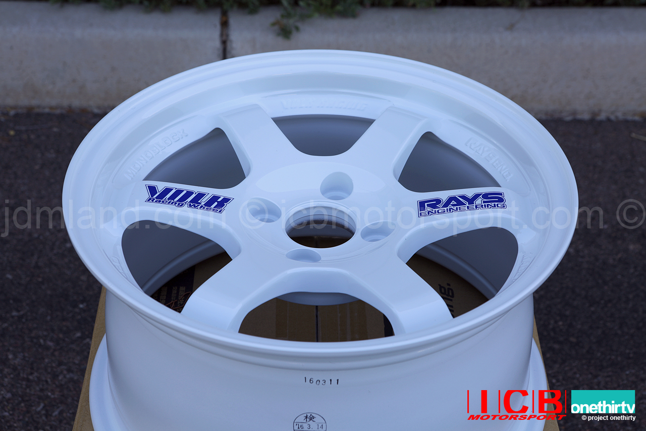 Rays Volk Racing TE37 Wheels 15X8 4X100 +35 Offset Dash White Free Shipping