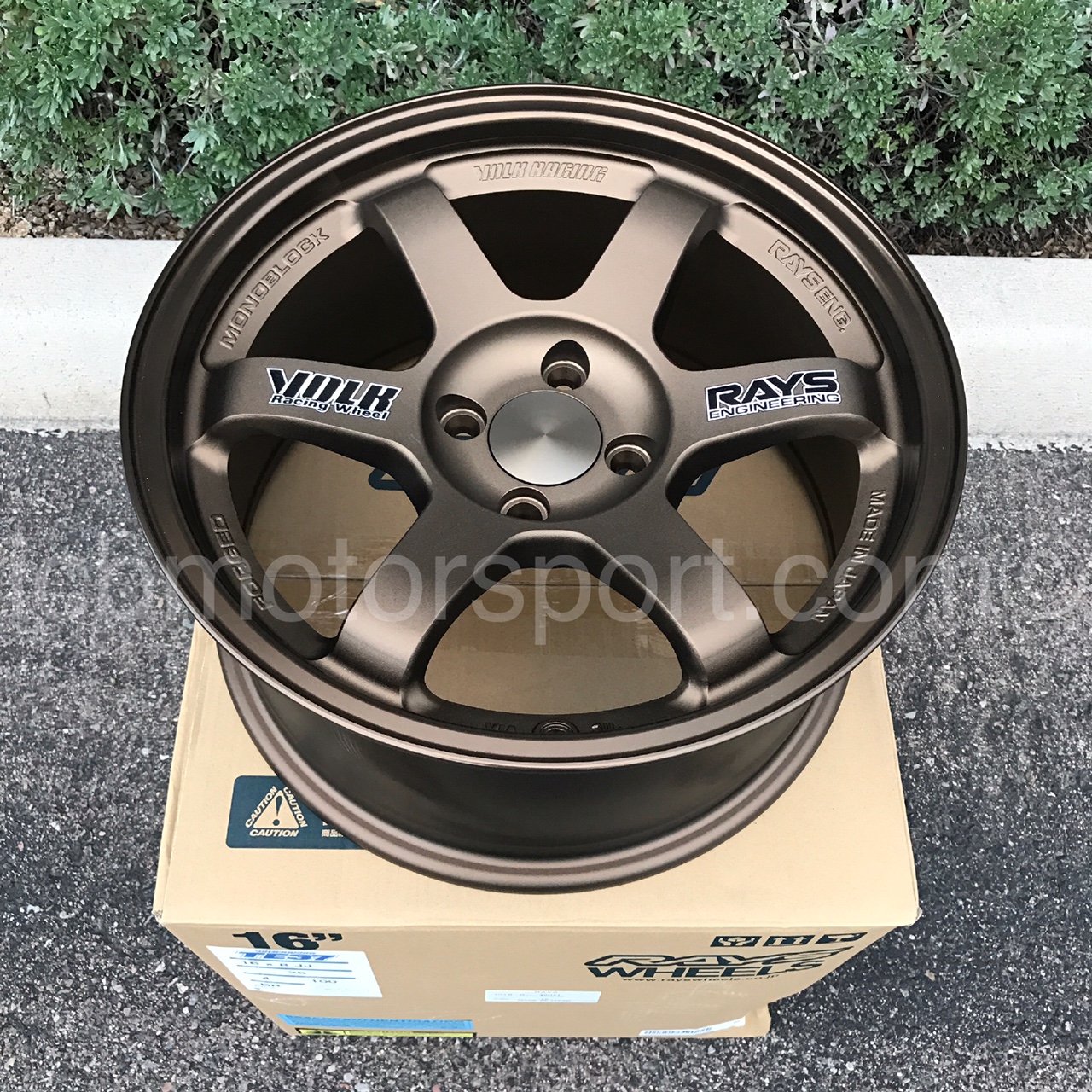 Rays Volk Racing TE37 Wheels 16X8 4X100 +25 Offset Bronze Concave Face ...