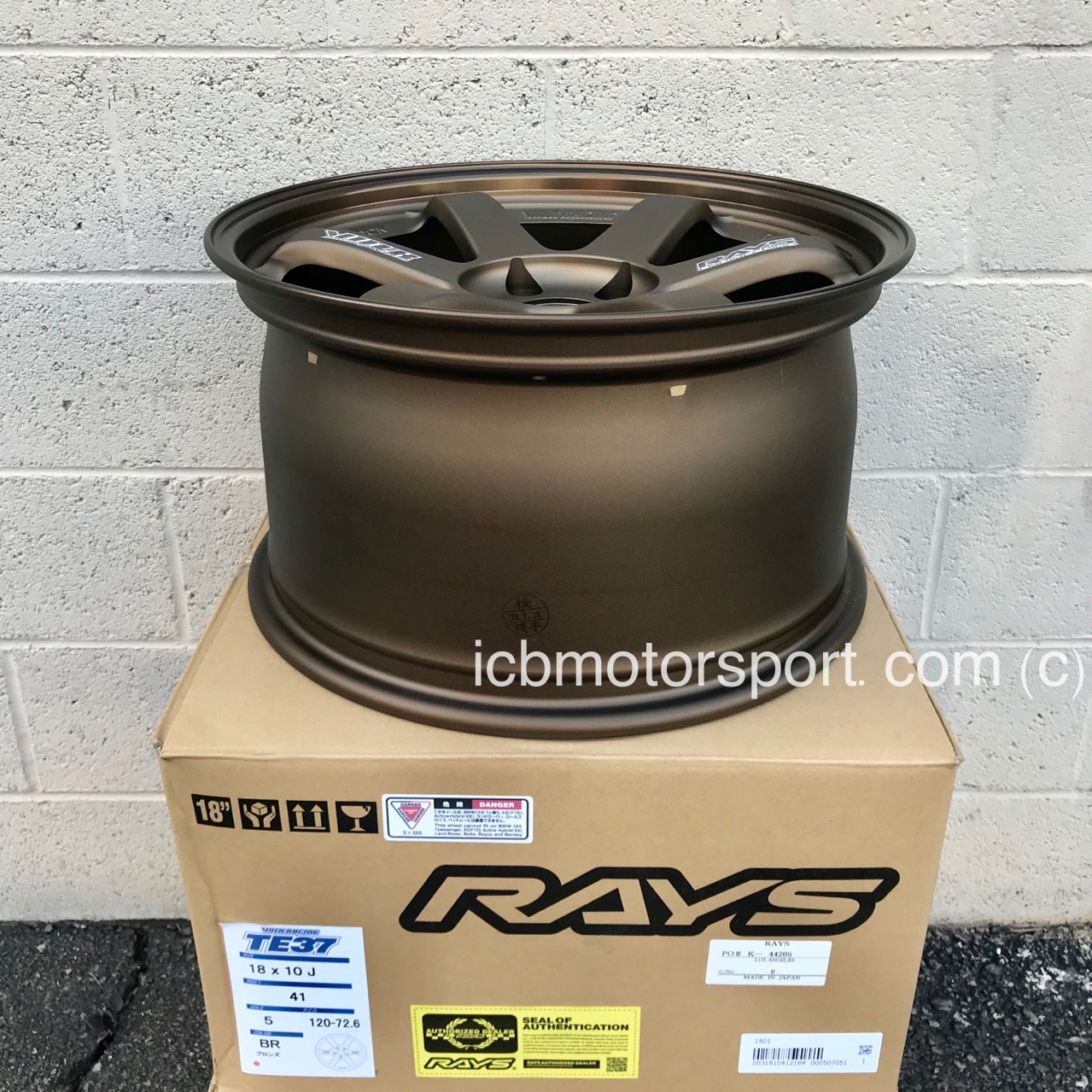 Rays Volk Racing TE37 Wheels 18X10 5X120 +41 Offset Concave Face Bronze ...