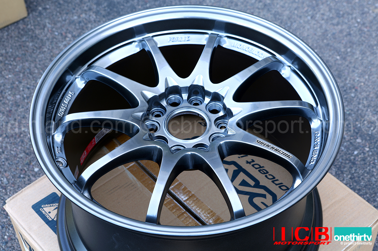 Rays Volk Racing CE28N Mag Blue Wheels Set 5X114.3 17X9 +63 Offset ...