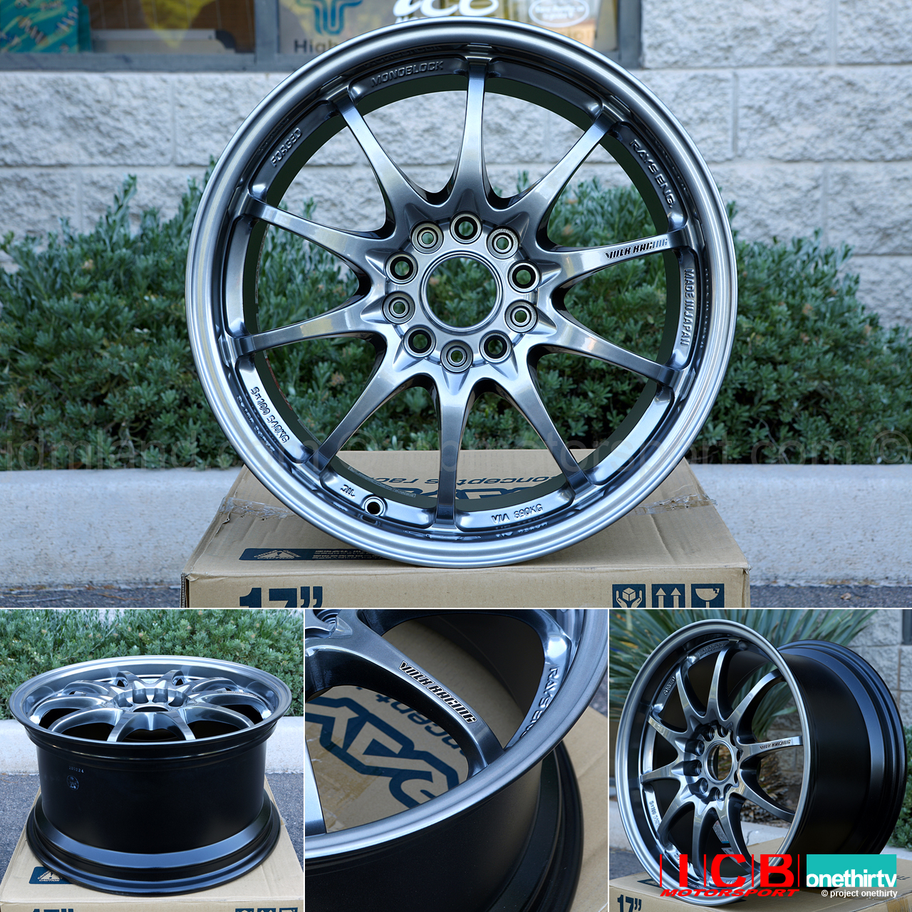 Rays Volk Racing CE28N Mag Blue Wheels Set 5X114.3 17X9 +63 Offset ...