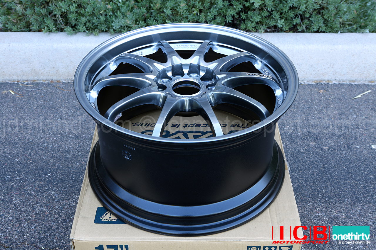 Rays Volk Racing CE28N Mag Blue Wheels Set 5X114.3 17X9 +63 Offset ...