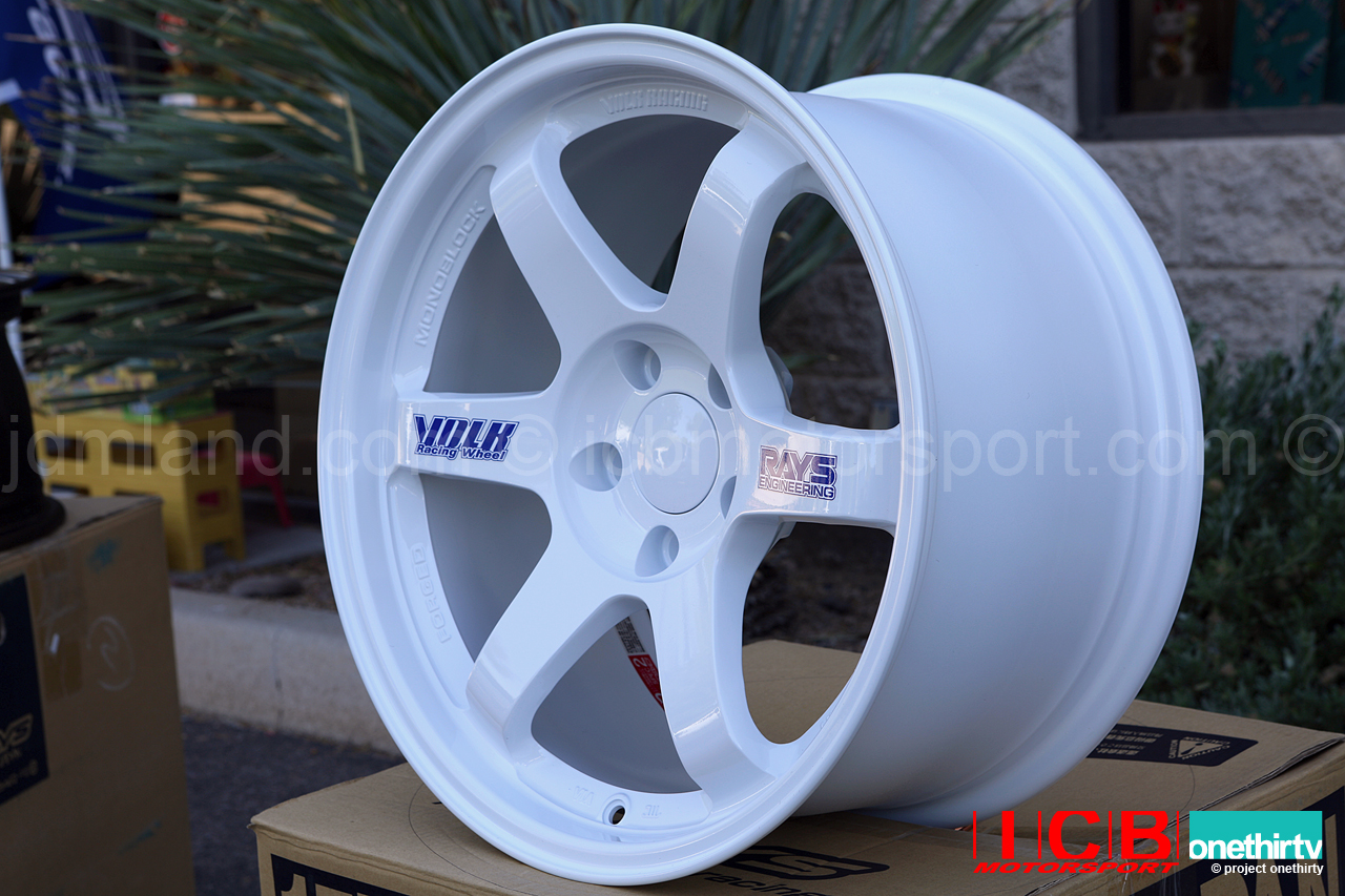 Rays Volk Racing TE37 Wheels 17X9.5 5X114.3 +12 Offset Concave Face White Pre-Order