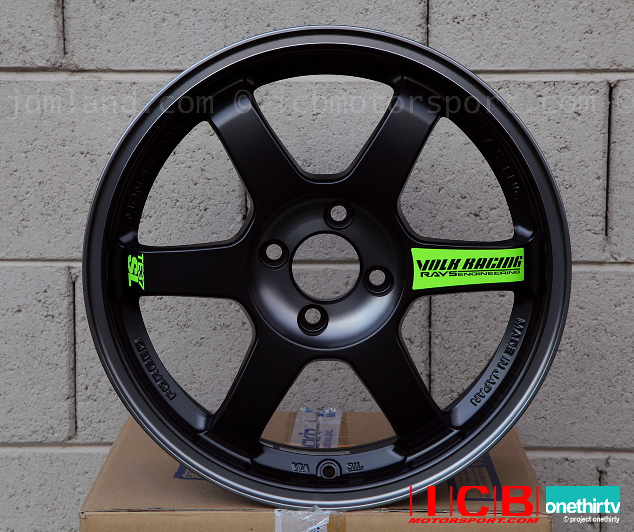 Rays Volk Racing TE37SL Wheels 16X7.5 4X100 +35 Offset Black Edition ...