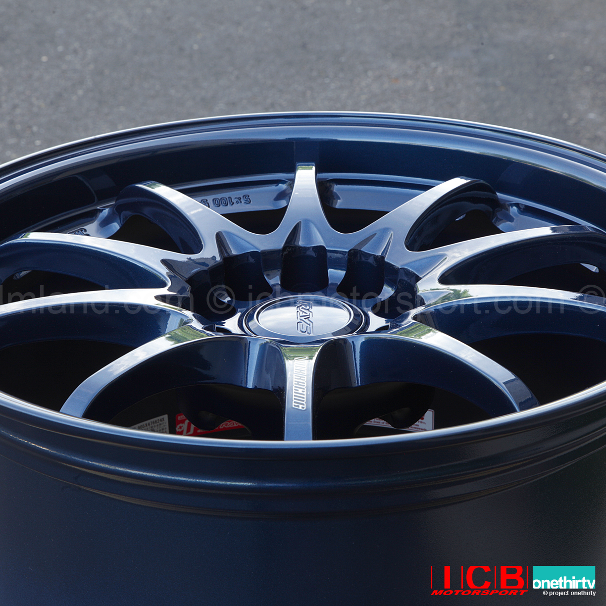Rays Volk Racing CE28N Mag Blue Wheels Set 5X114.3 17X10 +44 Offset ...