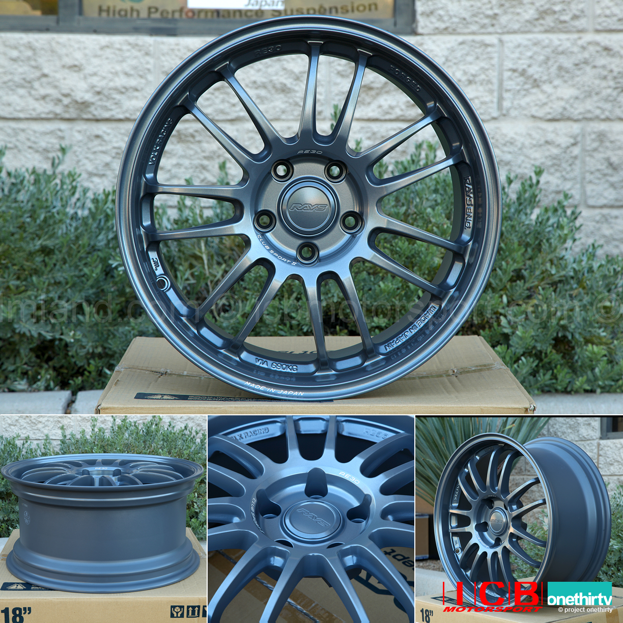 Rays Volk Racing RE30CSII Wheels 17x8 +38 Offset 18x10 +39 Offset 5X114 ...