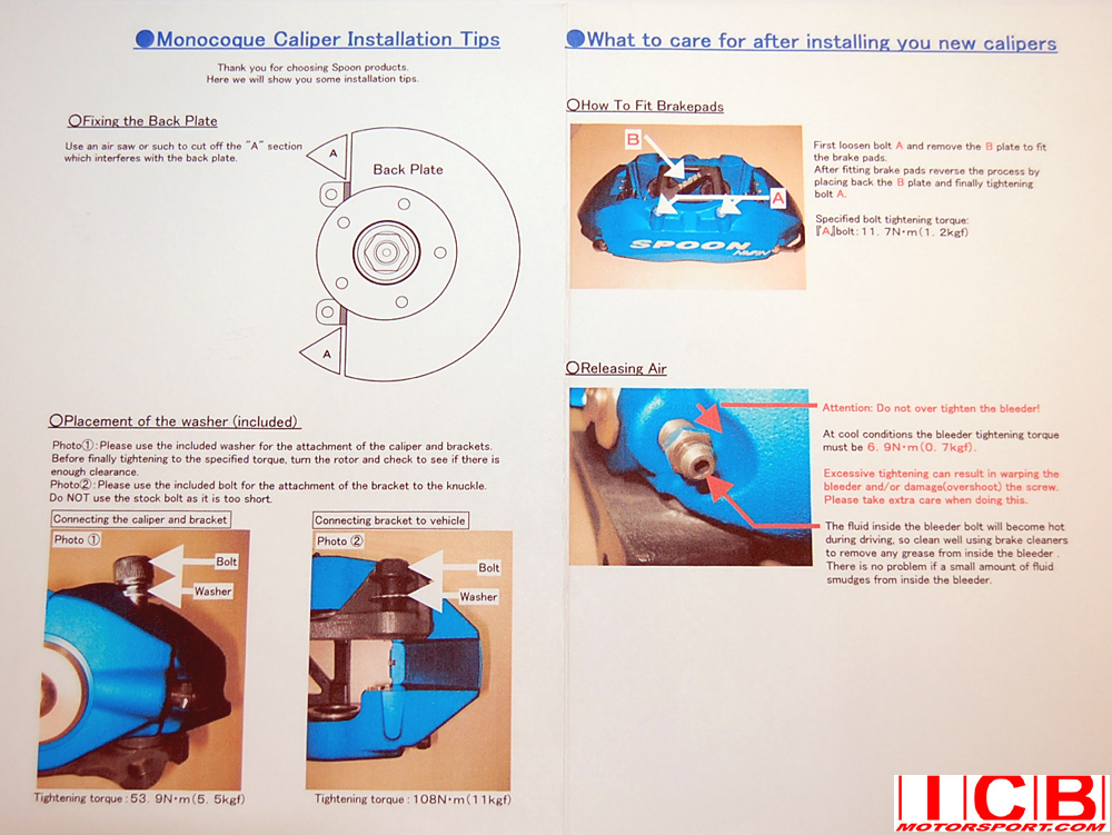 Spoon Sports S2000 4 Pot Monoblock Caliper 45020-MBR-G00 FREE SHIPPING