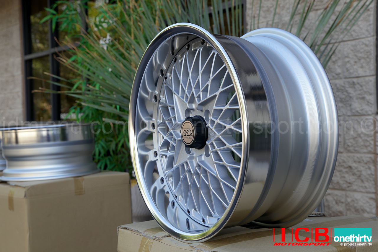 SSR Formula Mesh 3 piece wheel 16X8 4X100 39 Offset 65mm Lip Formula Silver